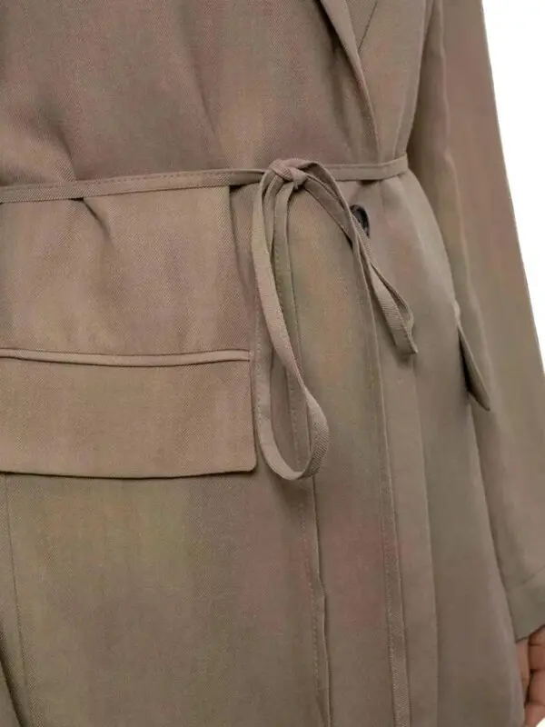 Brunello Cucinelli Belted-waist Notched-lapel Jacket