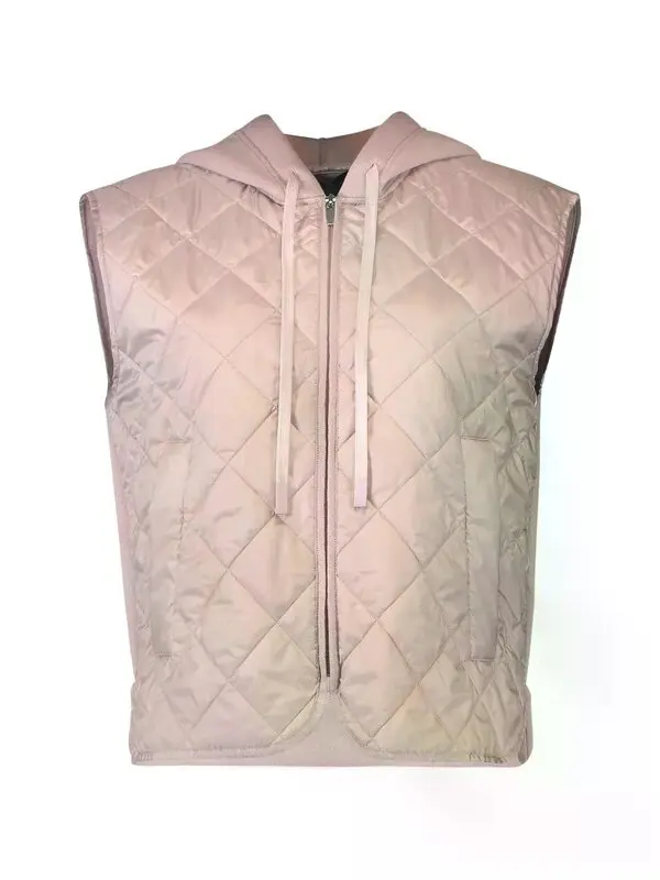 Max Mara Quilted Hooded Gilet - Pink