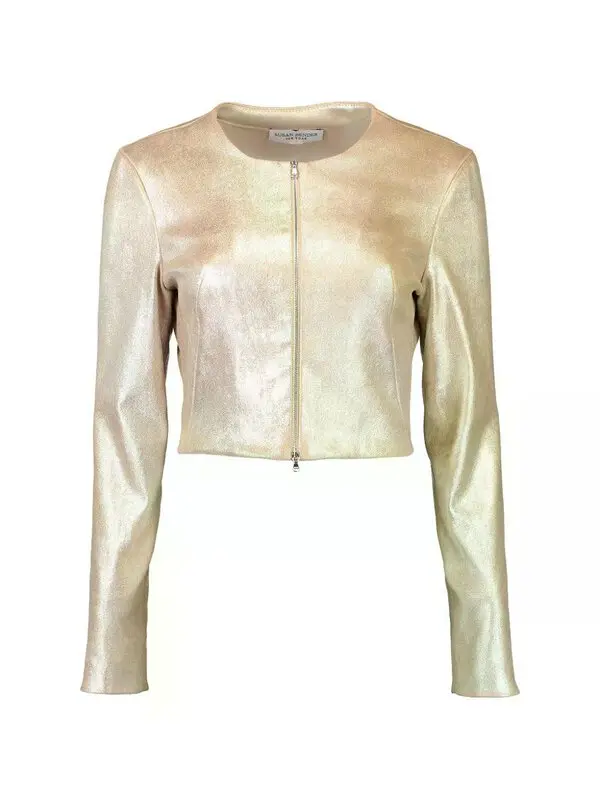 SUSAN BENDER Leather Jacket - Gold