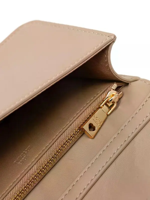 Moschino Quilted Logo Plaque Crossbody Bag - Neutrals