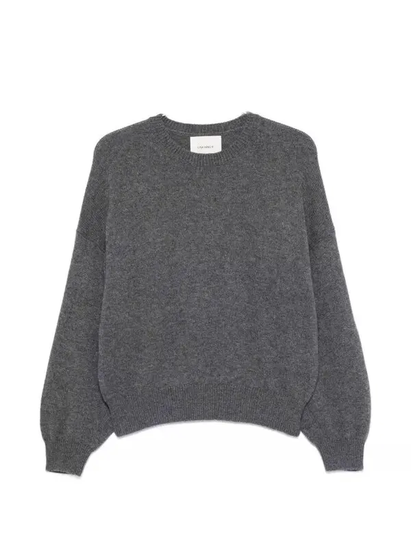 LISA YANG Crew-neck Balloon-sleeve Sweater - Grey