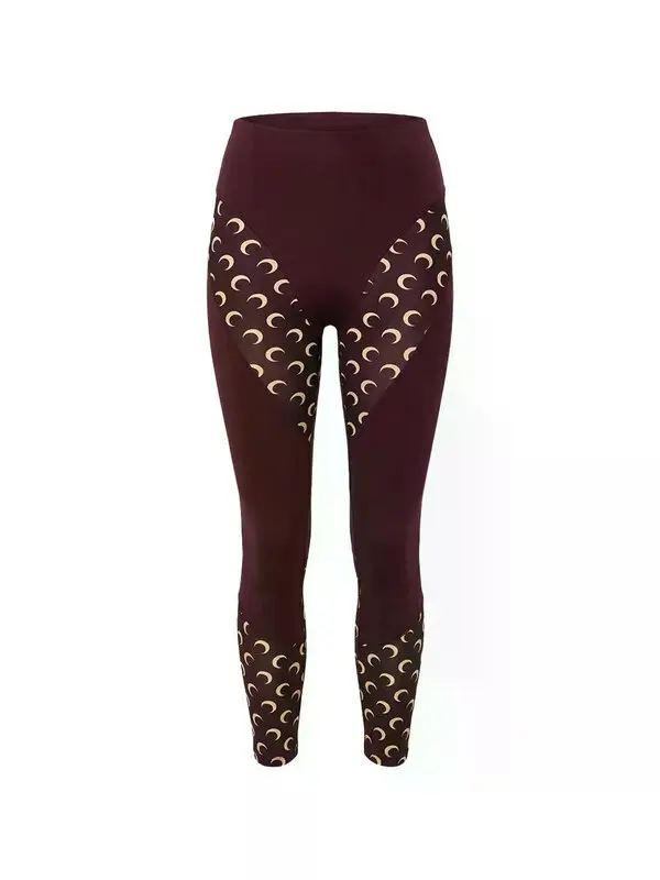 MARINE SERRE Moon-print Panelled Leggings