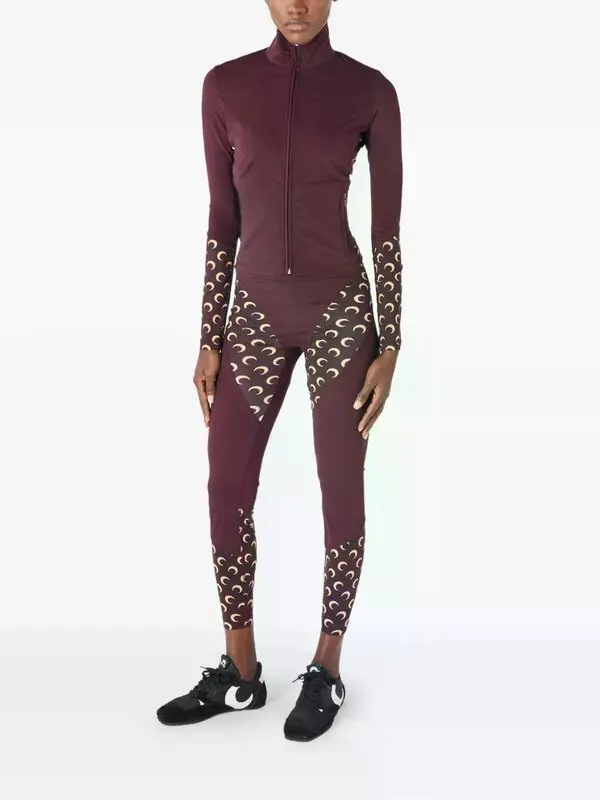 MARINE SERRE Moon-print Panelled Leggings