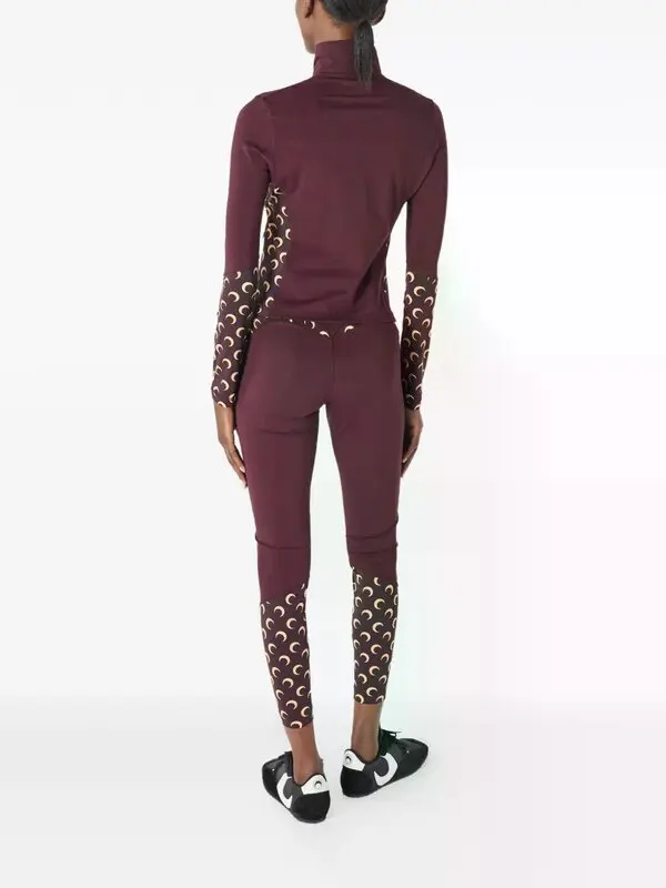 MARINE SERRE Moon-print Panelled Leggings