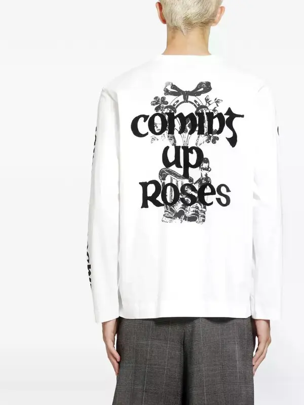 Simone Rocha Coming Up Roses Print Long Sleeve T-shirt