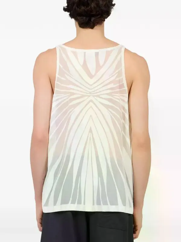 Roberto Cavalli Ray Devoré Zebra-pattern Vest