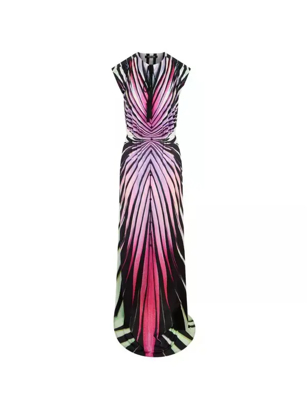 Roberto Cavalli Ray Of Paradise Printed Maxi Dress - Black