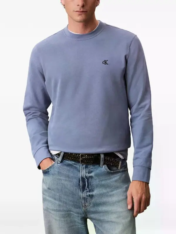 Calvin Klein Logo-embroidered Sweater - Blue