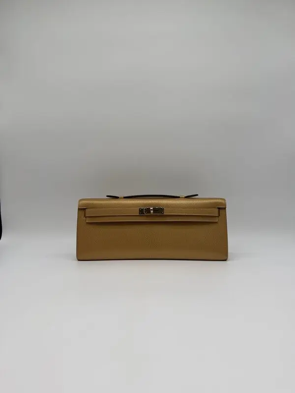 Hermès Kelly Chamkilight Dore Chevre Leather With Permabrass Hardware