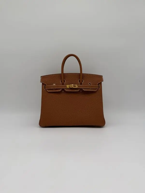 Hermès Birkin 25cm Togo Leather Bag With Gold Hardware - Brown