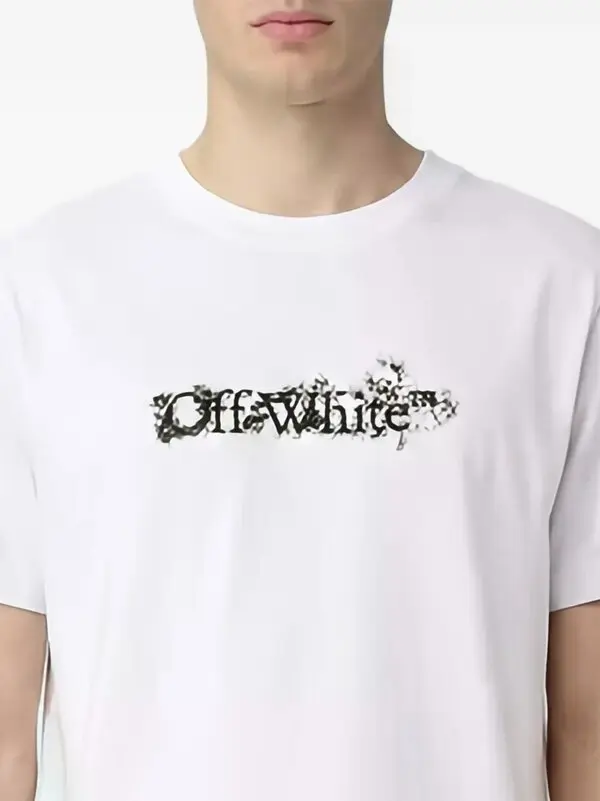 Off-White Logo-print Cotton T-shirt - White