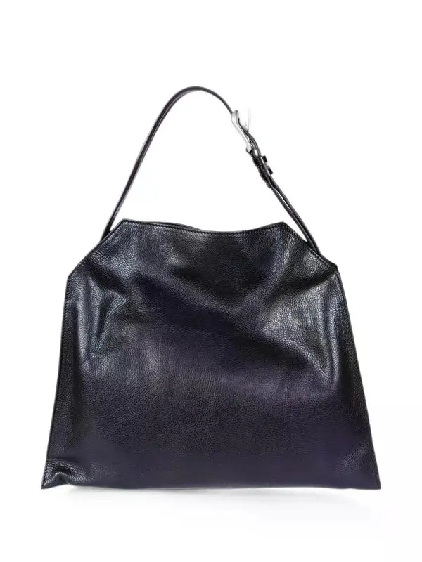 Orciani Trinity M Lagoon Grained Leather Shoulder Bag