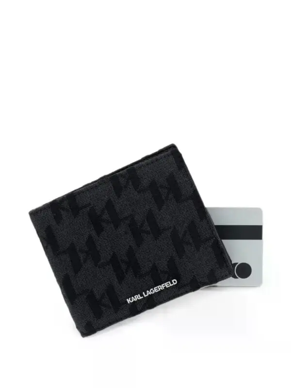 Karl Lagerfeld Monogram-print Bi-fold Wallet