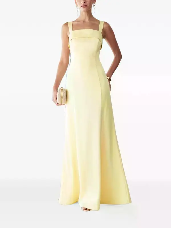 WILLA Square-neck Sleeveless Maxi Dress - Yellow