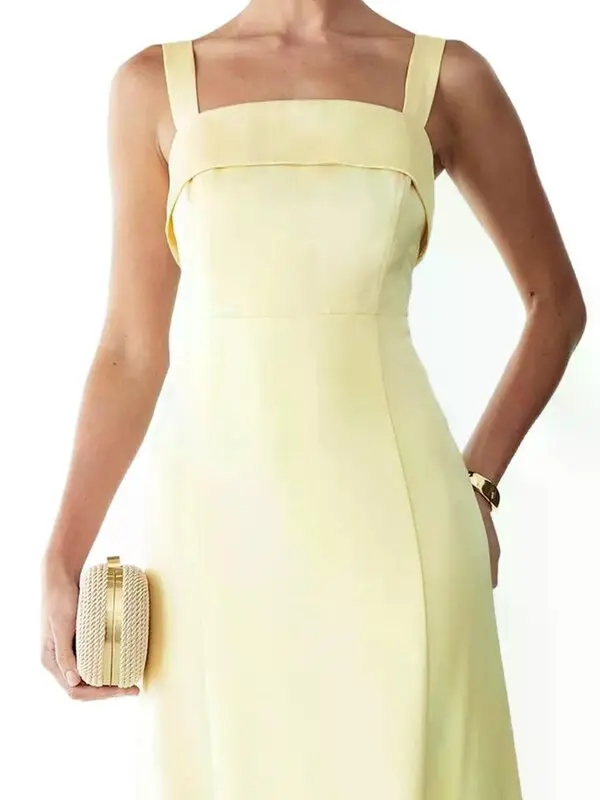 WILLA Square-neck Sleeveless Maxi Dress
