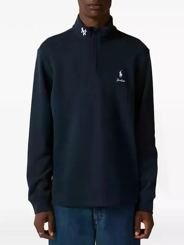 Polo Ralph Lauren X New York Yankees Quarter-zip Polo - Blue