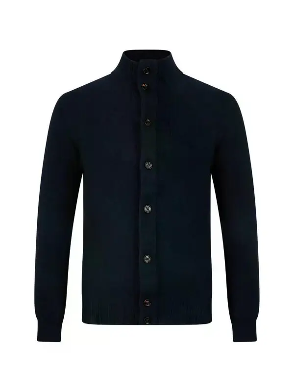 MOORER Arquato Cashmere High-neck Cardigan - Blue
