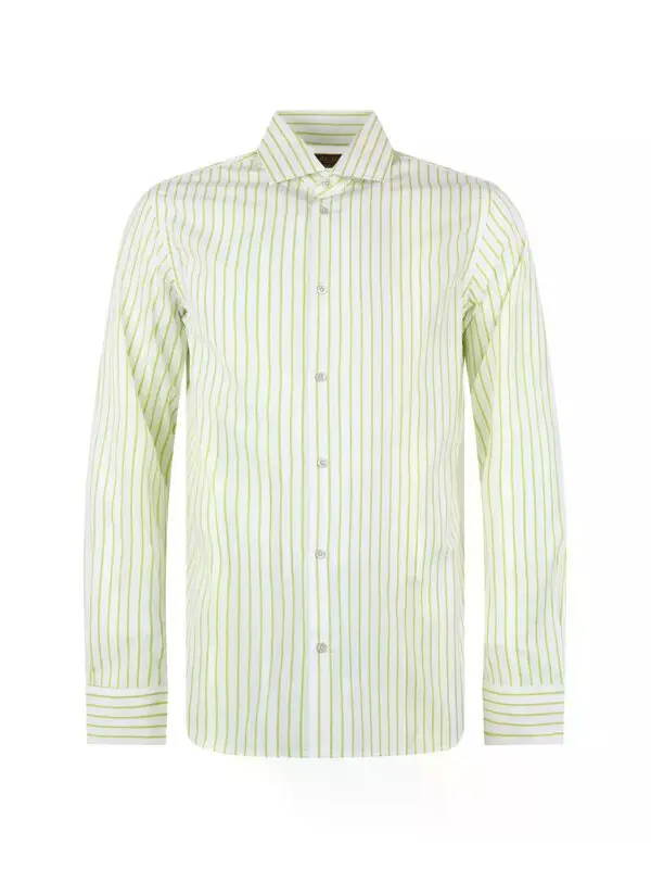 MOORER Sorrentown Striped Long-sleeve Shirt