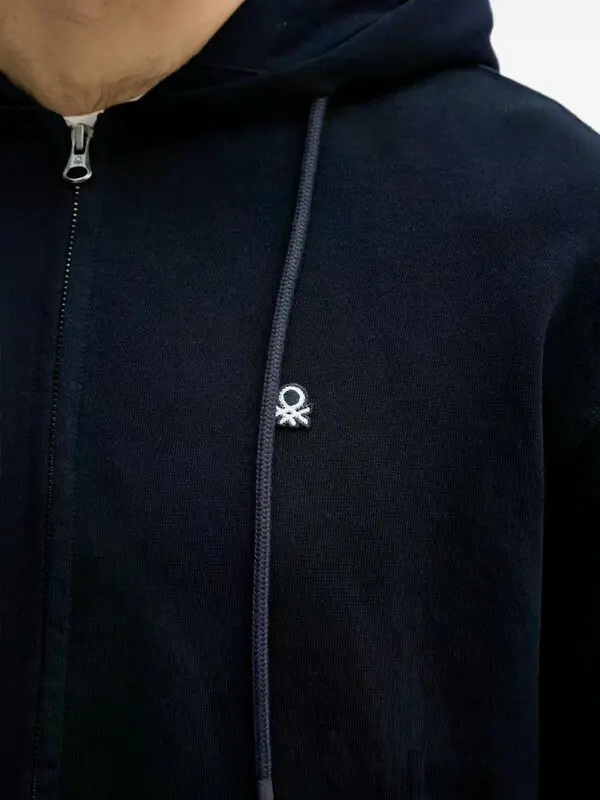 BENETTON Logo-patch Zip-up Hoodie