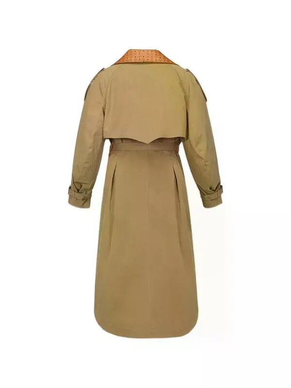Mcm Double-breasted Trench Coat - Neutrals