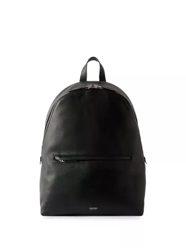 TOM FORD Logo-print Grained-leather Backpack - Black