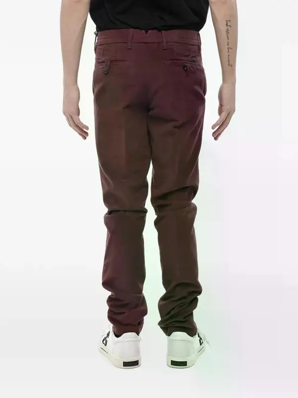 Corneliani Burgundy Slim-fit Trousers