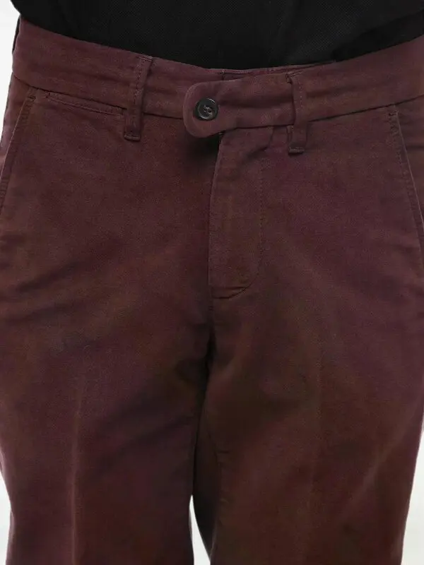 Corneliani Burgundy Slim-fit Trousers