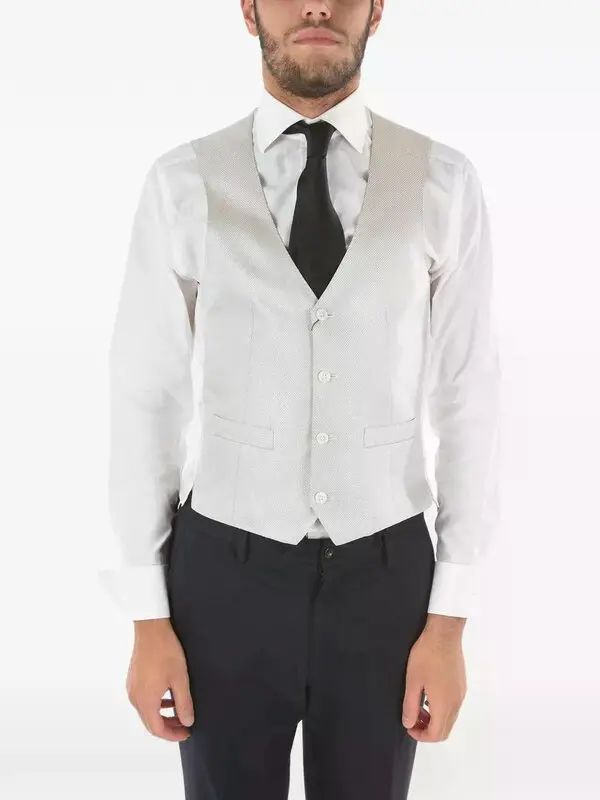 Corneliani Single-breasted Silk Waistcoat