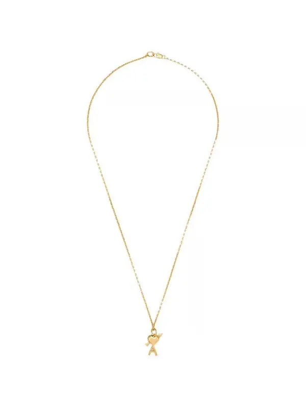 AMI Paris Brass Arrow Chain Necklace - Gold