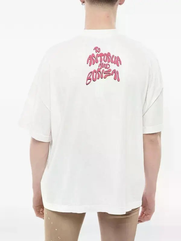 BONSAI Back-print Crew-neck T-shirt