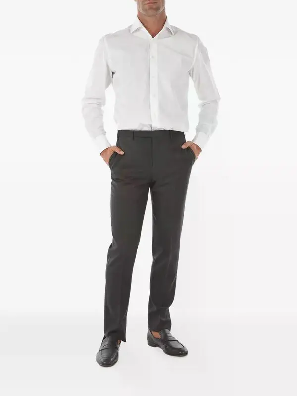Corneliani Wool Tailored Trousers - Grey