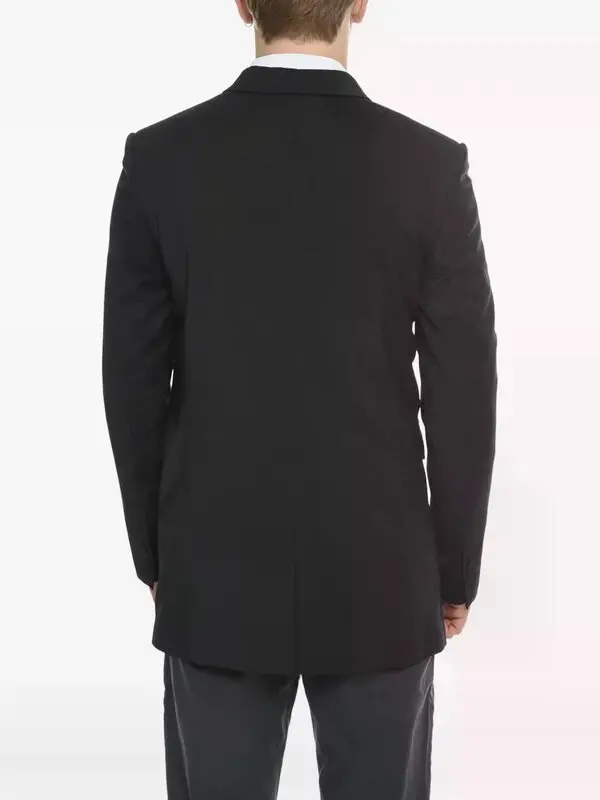 MSFTS Double-breasted Logo-print Blazer