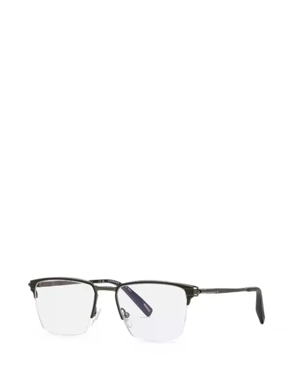 Chopard Square-frame Semi-rim Eyeglasses - Grey