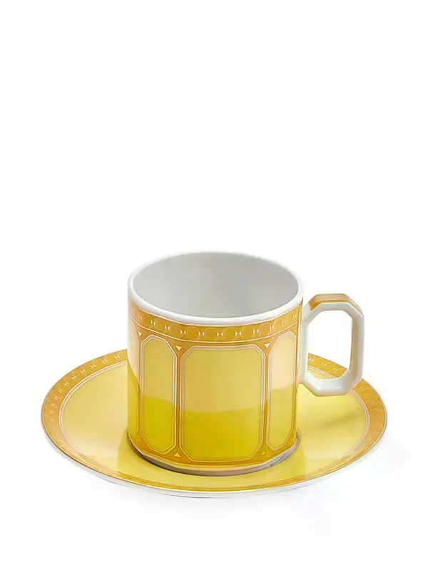 SWAROVSKI Signum Jonquil Espresso Cup And Saucer - Yellow