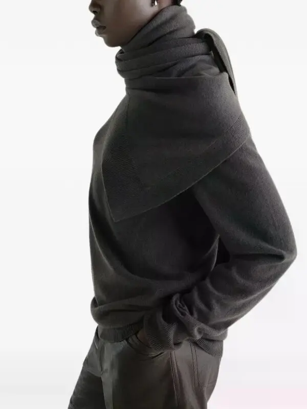 LEMAIRE Draped Scarf In Cashmere - Grey