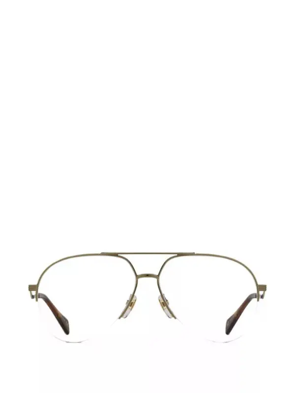 Gucci Semi-rimless Pilot-frame Glasses - Gold