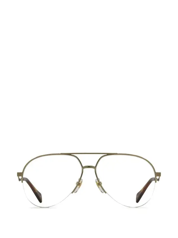 Gucci Semi-rimless Pilot-frame Glasses - Gold