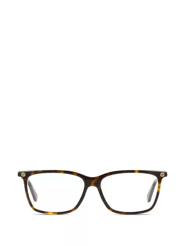 Gucci Rectangle Frame Glasses - Brown