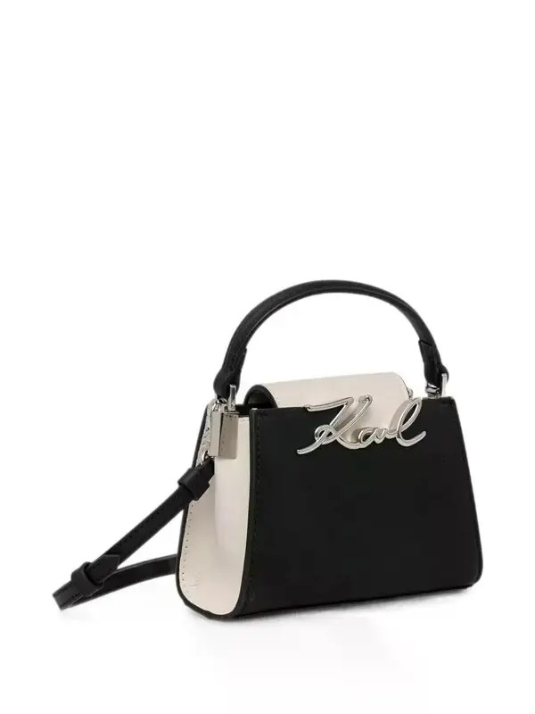 Karl Lagerfeld Karl Signature Logo-plaque Mini Shoulder Bag - Black