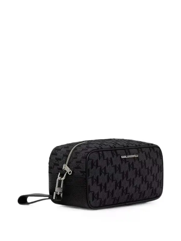 Karl Lagerfeld Monogram Jacquard Wash Bag