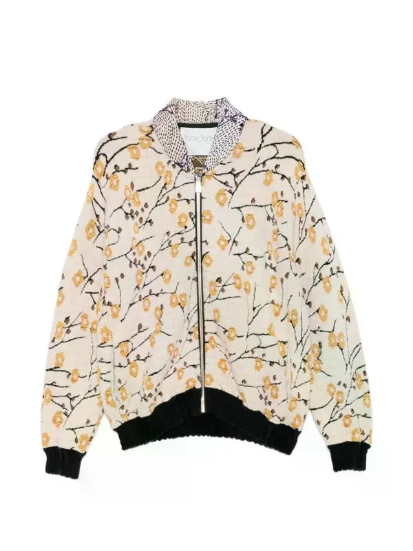 FORTE_FORTE Long-sleeve Zip-fastening Cardigan