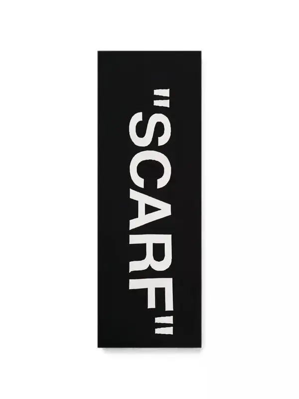Off-White Logo-intarsia Knitted Scarf