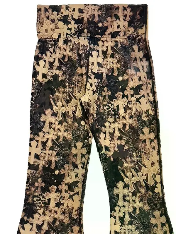Chrome Hearts Cross-print Flared Trousers