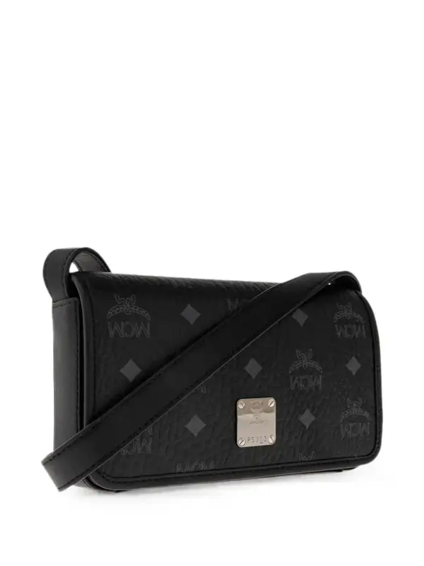 Mcm Aren Visetos Cross Body Bag - Black
