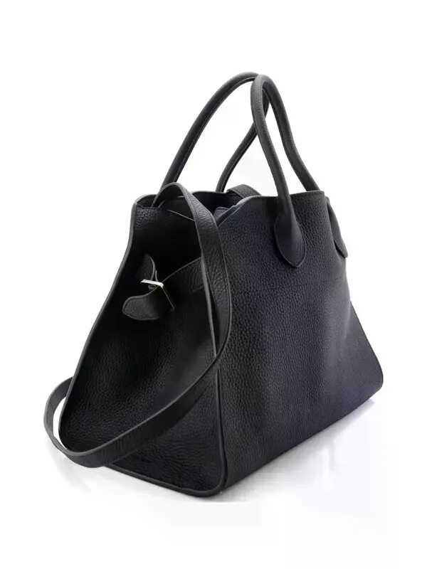 THE ROW Margaux Leather Tote Bag - Black
