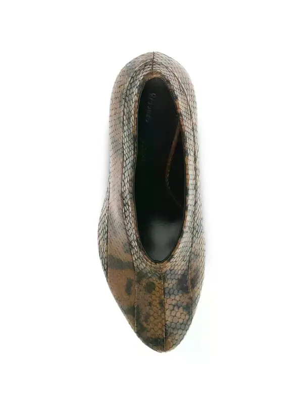 Proenza Schouler Snake-effect Leather Pumps - Brown