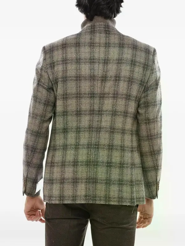 Corneliani District Check Long-sleeve Blazer