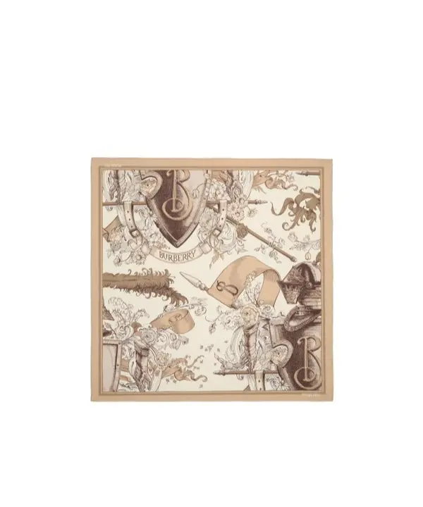 Burberry Etched Knight Scarf - Taupe