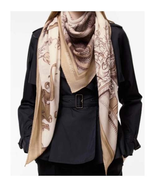 Burberry Etched Knight Scarf - Taupe