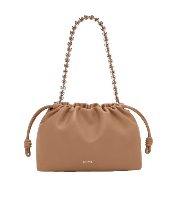 Loewe Medium Flamenco Bag In Mellow Nappa Lambskin - Brown